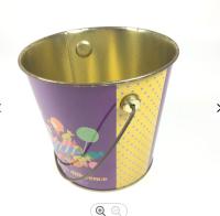 China 12L Metal Wine Bucket 4 Color Galvanized Ice Bucket With Handle for sale