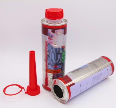 China Screw Cap Large Round Tin Containers 1L Motor Oil Can for sale