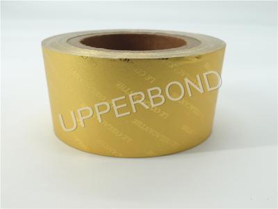 China Tobacco Industry Golden Embossing  Aluminum Foil Paper With Logo for sale