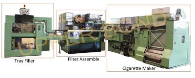 China 5000cig/min Green Cigarette Packaging Machine MAXS Plug Assembler 50KVA Tray Filler for sale