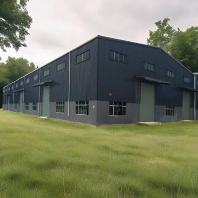 China Large Span Prefab Steel Building Warehouse , Modern Commercial Metal Building Construction for sale