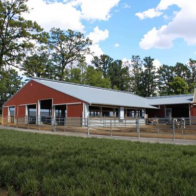 China Weatherproof Prefabricated Steel Frame Farm Building Poultry House Easy Install for sale
