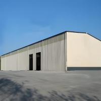 China Hurricane Proof Prefab Building Construction , Long Span Steel Construction Warehouse for sale