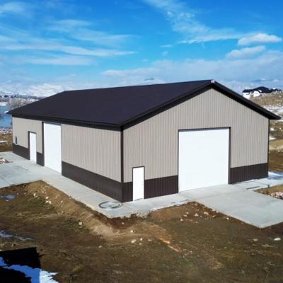 China Multi Bay Steel Structure Construction Factory Warehouse 40m x 80m x 11m Dual Span Industrial Building for sale