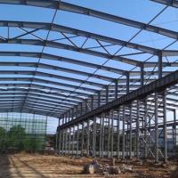 China High Strength Structural Steel Frame Construction Factory , Steel Structure Factory Building for sale