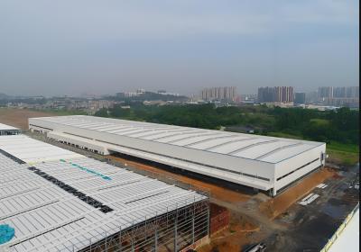 China Hot Dip Galvanized Steel Shed Construction Prefabricated Warehouse Building Q355 Frame 25m Span Industrial Storage Shelter for sale