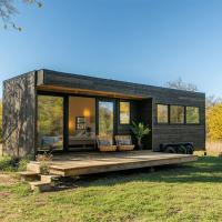 China Foldable Flat Pack Container House Office With 50mm Rockwool Sandwich Panel Roofing for sale