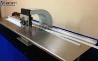 China 60W V Cut Pcb Depaneling Machine Web Guide Up And Down 2 Circular Blades for sale