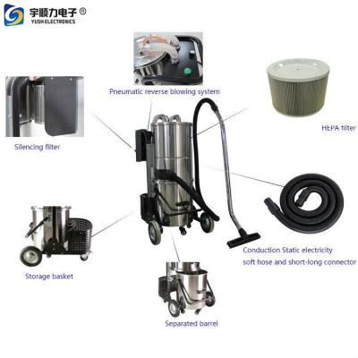 China 60L High Efficiency Filter Industrial Wet Dry Vacuum Cleaners With Air Compression for sale
