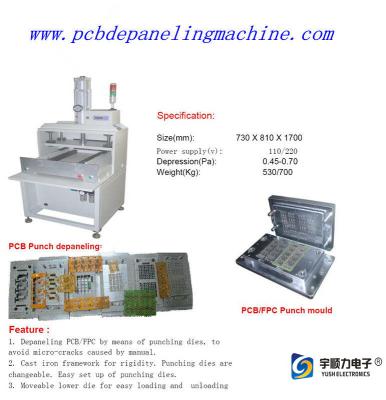 China Simple PCB Depaneling Machine , Automatic Rigid PCB Punching Machine for sale