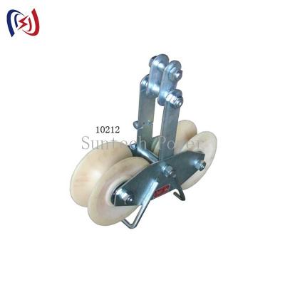 China 25KN Conductor Stringing Blocks Nylon Sheave Universal Stringing Block for sale