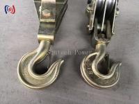 China 30KN-100KN Lifting Block And Tackle Both Side Open With Dual Sheave for sale