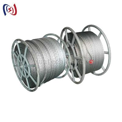 China 9mm-42mm Pilot Wire In Transmission Line Galvanized Braided Anti Twist Wire Rope for sale