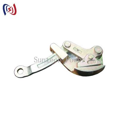 China Single Cam Wire Pulling Clamp Come Along Clamp For GJ25-GJ120 Steel Strand for sale