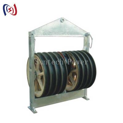 China ACSR720 Conductor Pulley 50KN-150KN Nylon Sheave Large Cable Pulleys for sale