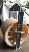 China 30-150KN Large Diameter Rope Pulley ACSR630 Conductor Stringing Blocks for sale