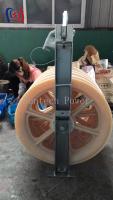 China 30-150KN Large Diameter Rope Pulley ACSR630 Conductor Stringing Blocks for sale