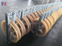 China 30-150KN Large Diameter Rope Pulley ACSR630 Conductor Stringing Blocks for sale