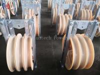 China Aluminium Sheave Large Diameter Rope Pulley 60KN Fiber Optic Stringing Blocks for sale