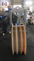 China Professional 822 Stringing Block with 30-150KN Rated Load and MC Nylon Sheave for High Tension Overhead Conductor and OPGW Installation for sale