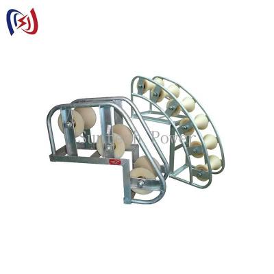 China SHJ Cable Pithead Roller with R450/R700 Curvature Radius, 10KN Rated Load, and 160mm Max Cable Diameter for Underground Cable Direction Change for sale
