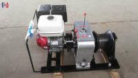 China Cable Pulling Winch with 3-5T Tractive Force, 6.5-16 RPM, and Gasoline Power with Diesel Option for sale