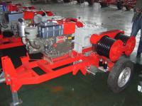 China Double Drum Winch 6.3-9kW with 2000-3600RPM for Cable Laying and Diesel or Gasoline Engine Options for sale