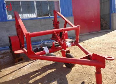 China DLG Cable Reel Trailer for Cable Drum Transport with 1300-2360mm Width and 2300-3600mm Diameter for sale