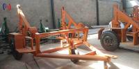 China DLG Cable Reel Trailer for Cable Drum Transport with 1300-2360mm Width and 2300-3600mm Diameter for sale