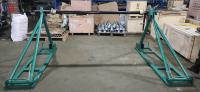 China Detachable Type Cable Reel Stand with 30-100KN Rated Load for 1600-3000mm Cable Drums for sale