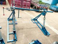 China Detachable Type Cable Reel Stand with 30-100KN Rated Load for 1600-3000mm Cable Drums for sale