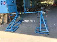 China Detachable Type Cable Reel Stand with 30-100KN Rated Load for 1600-3000mm Cable Drums for sale