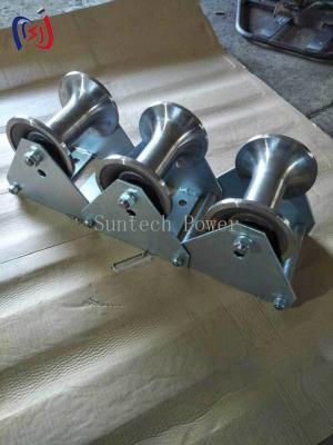 China Cable Pithead Roller with 10KN Rated Load and Φ150 Max Cable Diameter for Pithead Transition Guide for sale