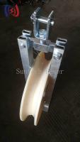 China OPGW Cable Stringing Block with Large Diameter Sheave Steel Support Frame and Suspension Installation Design for sale