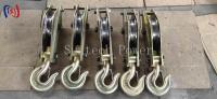 China Double Sheave Steel Pulley Block with Hook and Eye Connection for Industrial Hoisting for sale