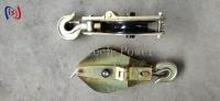 China Double Sheave Steel Pulley Block with Hook and Eye Connection for Industrial Hoisting for sale