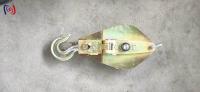 China Double Sheave Steel Pulley Block with Hook and Eye Connection for Industrial Hoisting for sale