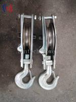 China Double Sheave Steel Pulley Block with Hook and Eye Connection for Industrial Hoisting for sale