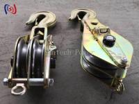 China Double Sheave Hoisting Tackle with Galvanized Steel Construction and Hook or Shackle Suspension Options for sale