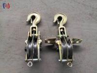 China Double Sheave Hoisting Tackle with Galvanized Steel Construction and Hook or Shackle Suspension Options for sale