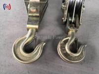 China Double Sheave Hoisting Tackle with Galvanized Steel Construction and Hook or Shackle Suspension Options for sale