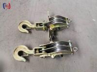 China Double Sheave Hoisting Tackle with Galvanized Steel Construction and Hook or Shackle Suspension Options for sale