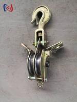 China Double Sheave Hoisting Tackle with Galvanized Steel Construction and Hook or Shackle Suspension Options for sale