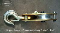 China Hoisting Tackle Aluminum Sheave Pulley Block with Galvanized Steel Frame and High-Strength Sheaves for Power Line Lifting for sale