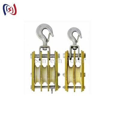 China Insulated Hoisting Tackle with High-Strength Nylon Sheaves and Galvanized Steel Frame for Smooth Bearing Rotation for sale