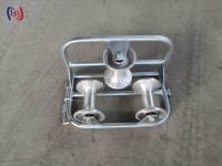 China Corner Ground Roller with Galvanized Steel Frame and High-Strength Nylon Rollers for Smooth Cable Transition for sale
