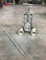 China Grounding Block with Spring Loaded Conductive Contact Hot-Dip Galvanized Steel and High Conductivity Copper Cable for sale