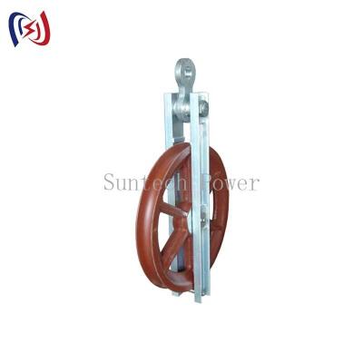 China High Speed Turning Block with Large Nylon Sheave Heavy Duty Galvanized Steel and Precision Bearings for Transmission Line Stringing for sale