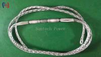 China Mesh Sock Connector for ACSR70-1250 Conductors with 15-120KN Rated Load, Zinc-Nickel Anti-Corrosion Finish, and Self-Tightening Interlocked Weave for sale