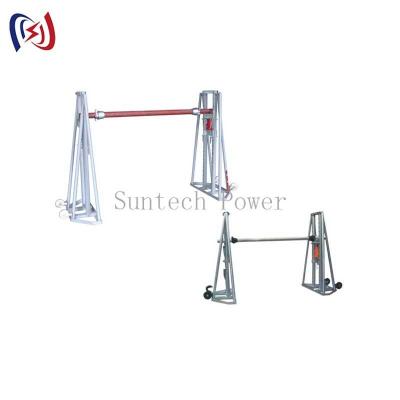 China Hydraulic Cable Reel Stand with 50-300KN Rated Load for 2400-5000mm Diameter Reels and Hydraulic Powered Lifting for sale